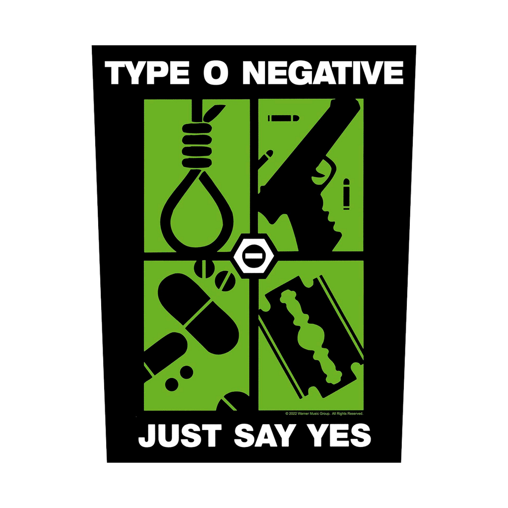 Official Type O Negative "Just Say Yes" Back Patch – Massacre Merch