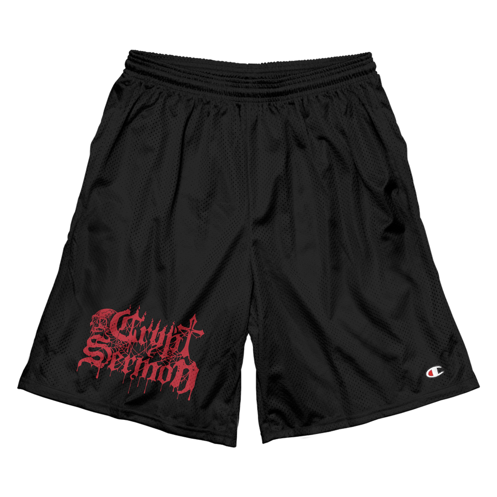 Official Crypt Sermon "Web Logo" Shorts – Massacre Merch