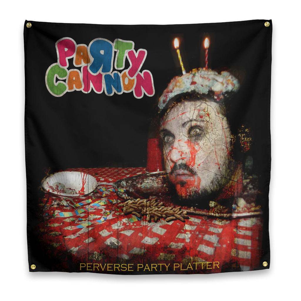 Official Party Cannon "Perverse Party Platters" Flag – Massacre Merch